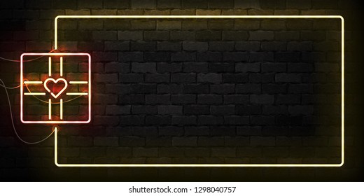 Vector Realistic Isolated Neon Sign Valentines Stock Vector (Royalty ...