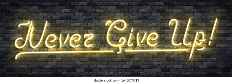 Vector Realistic Isolated Neon Sign Never Stock Vector (Royalty Free ...
