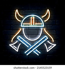 Vector Realistic Isolated Neon Sign Viking Stock Vector (Royalty Free ...