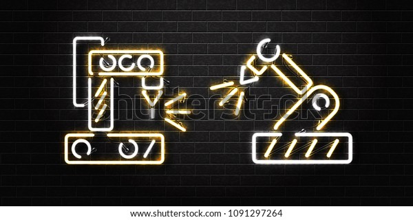Vector Realistic Isolated Neon Sign Cnc Stock Vector (Royalty Free ...