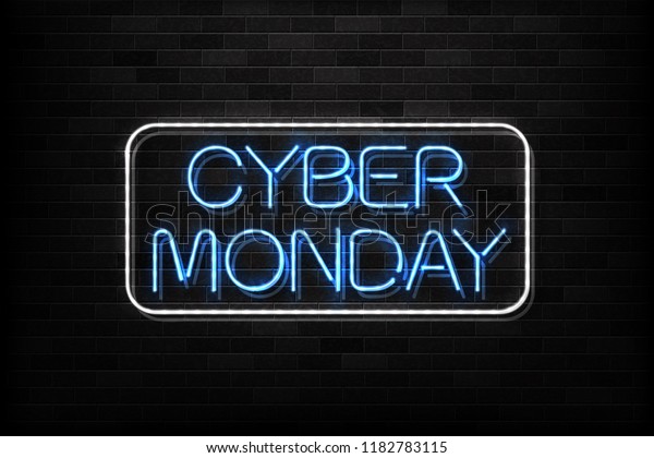 Vector Realistic Isolated Neon Sign Cyber Stock Vector (Royalty Free ...