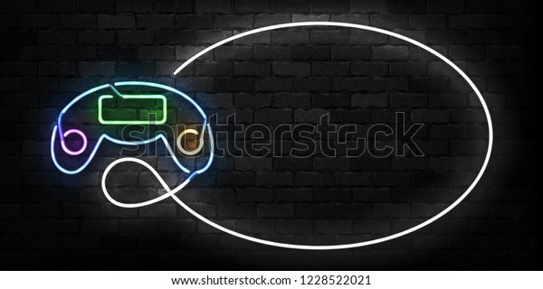 Vector Realistic Isolated Neon Sign Controller Stock Vector (Royalty ...