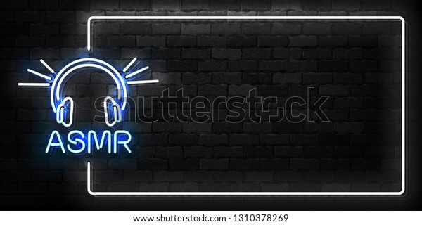 Vector Realistic Isolated Neon Sign Asmr Stock Vector (Royalty Free ...