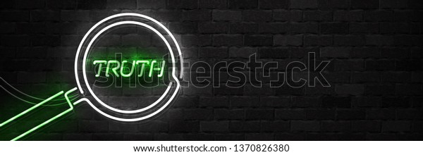 Vector Realistic Isolated Neon Sign Truth: vector de stock (libre de ...