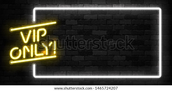 Vector Realistic Isolated Neon Sign Vip Stock Vector (Royalty Free ...