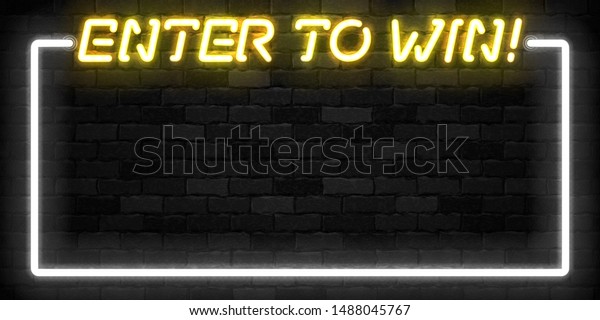 Vector Realistic Isolated Neon Sign Enter Stock Vector (Royalty Free ...