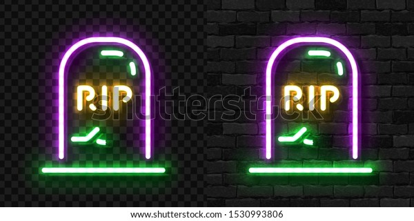 Vector Realistic Isolated Neon Sign Rip Stock Vector (Royalty Free ...