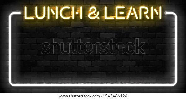 Vector Realistic Isolated Neon Sign Lunch Stock Vector (Royalty Free ...