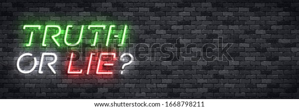 Vector Realistic Isolated Neon Sign Truth Stock Vector (Royalty Free ...