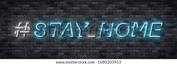 Vector Realistic Isolated Neon Sign Stay: เวกเตอร์สต็อก (ปลอดค่า ...