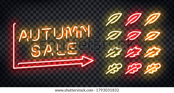 Vector Realistic Isolated Neon Sign Autumn Stock Vector (Royalty Free ...
