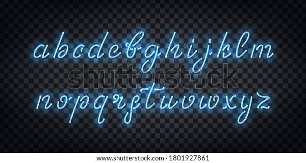 Vector Realistic Isolated Neon Sign Cursive Stock Vector (Royalty Free ...
