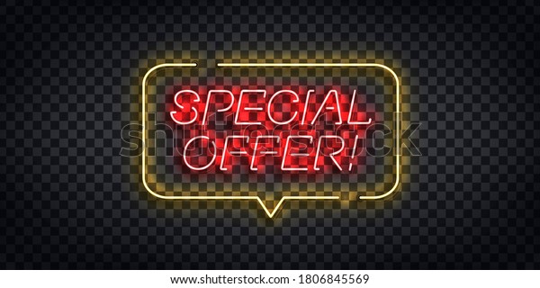 Vector Realistic Isolated Neon Sign Special Stock Vector (Royalty Free ...