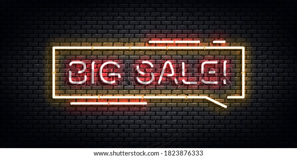 Vector Realistic Isolated Neon Sign Big Stock Vector (Royalty Free ...