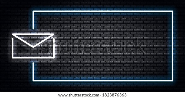 Vector Realistic Isolated Neon Sign Mail Stock Vector (Royalty Free ...