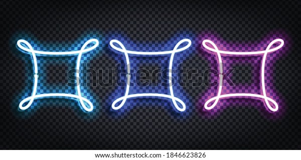 Vector Realistic Isolated Neon Sign Blue Stock Vector (Royalty Free ...
