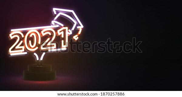 Vector Realistic Isolated Neon Sign Graduation Stock Vector (Royalty ...