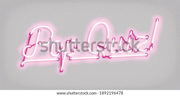 Vector Realistic Isolated Neon Sign Pop Stock Vector (Royalty Free ...