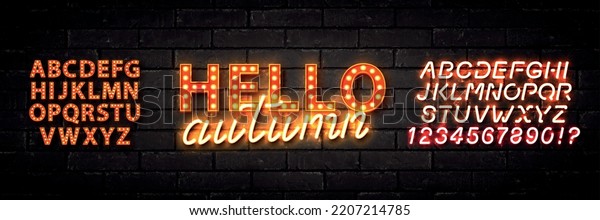 Vector Realistic Isolated Neon Sign Hello Stock Vector (Royalty Free ...