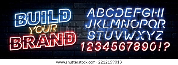 Vector Realistic Isolated Neon Sign Build Stock Vector (Royalty Free ...