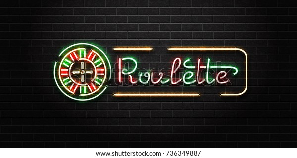 Vector Realistic Isolated Neon Sign Roulette Stock Vector (Royalty Free ...