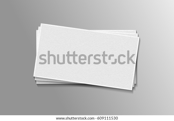 Vector Realistic Isolated Pile Business Cards Stock Vector (Royalty ...