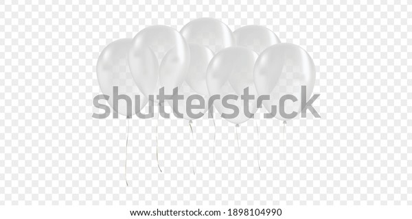 Vector Realistic Isolated White Balloon Celebration Stock Vector ...