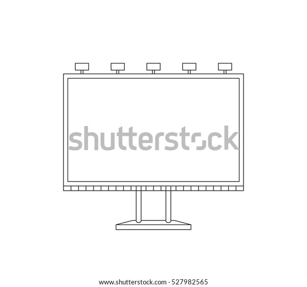 Vector Realistic Outline Billboard Sketch On: เวกเตอร์สต็อก (ปลอดค่า ...
