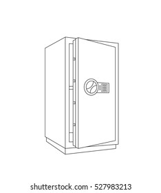 Vector Realistic Outline Safe Sketch On Stock Vector (Royalty Free ...