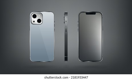 Vector Realistic Phone Mockup Mobile Screen Stock Vector (Royalty Free ...