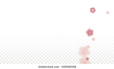 Vector Realistic Pink Flowers Falling On Stock Vector (Royalty Free ...
