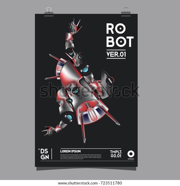 Vector Realistic Robot Illustration Robot Toys Stock Vector (Royalty ...