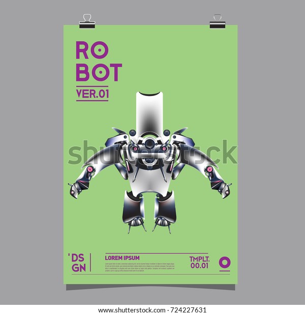 Vector Realistic Robot Illustration Robot Toys Stock Vector (Royalty ...