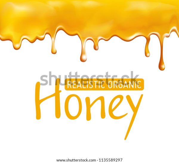 Vector Realistic Seamless Dripping Honey Pattern Stock-vektor ...