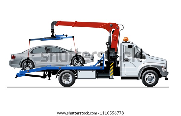 Vector Realistic Tow Truck Template Isolated 库存矢量图（免版税）1110556778 ...