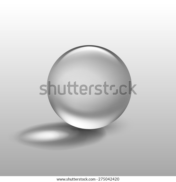 Vector Realistic Water Glass Sphere Ball Stok Vektör (Telifsiz ...