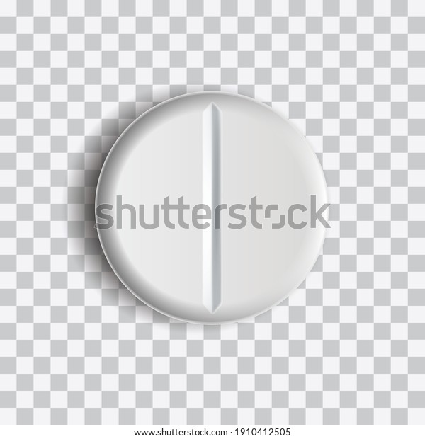 Vector Realistic White Pill Shadow Isolated Stock Vector (Royalty Free ...