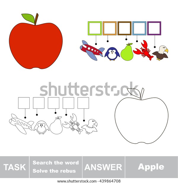 Vector Rebus Game Children Easy Educational Stock Vector (Royalty Free ...