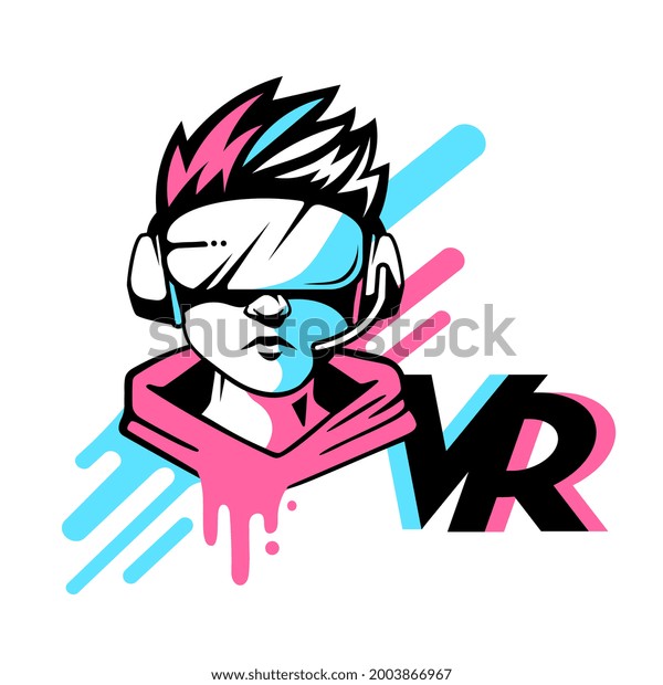 Vector Red Blue Logo Man Head Stock Vector (Royalty Free) 2003866967 ...