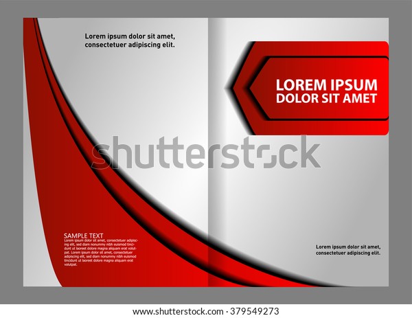 Vector Red Brochure Template Design Stock Vector (Royalty Free) 379549273