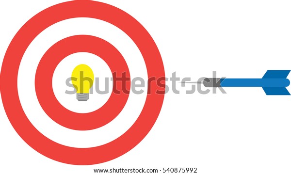 Vector Red Bullseye Light Bulb Blue Stock Vector (Royalty Free ...