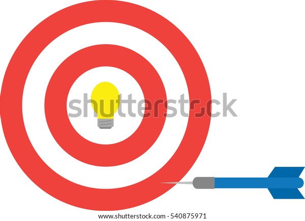 Vector Red Bullseye Yellow Light Bulb Stock Vector (Royalty Free ...