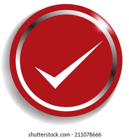 Vector Red Check Mark Stock Vector (Royalty Free) 211078666 | Shutterstock