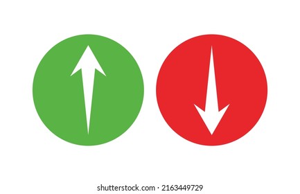 Vector Red Down Green Arrow Icon Stock Vector (Royalty Free) 2163449729 ...