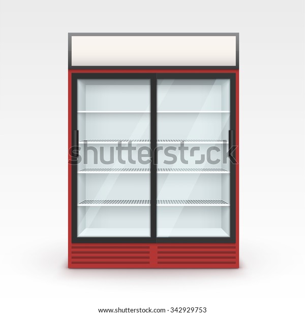 Vector Red Fridge Refrigerator Freezer Transparent: vector de stock ...