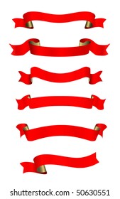 Vector Red Golden Banners Set Stock Vector (Royalty Free) 50630551 ...