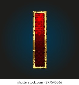 Vector Red Letter Gold Stock Vector (Royalty Free) 277545566 | Shutterstock