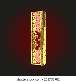 Vector Red Letter Gold Stock Vector (Royalty Free) 281735981 | Shutterstock