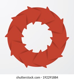 Vector Red Life Cycle Diagram 10 Stock Vector (Royalty Free) 192291884