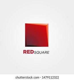 Vector Red Square Box 3d Logo Stock Vector (Royalty Free) 1479112322 ...